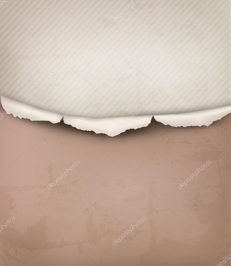 Vintage background with ripped old paper. Vector Stock Vector Image by ...