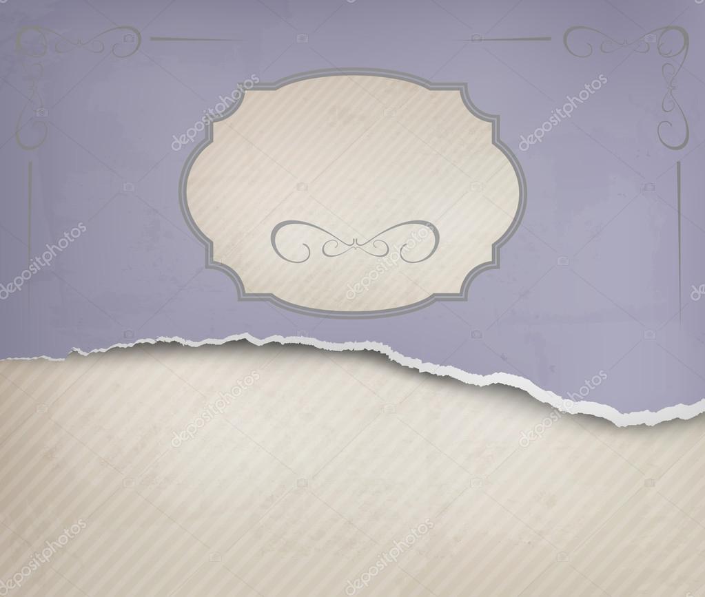 Vintage background with ripped old paper. Vector illustration. Stock ...