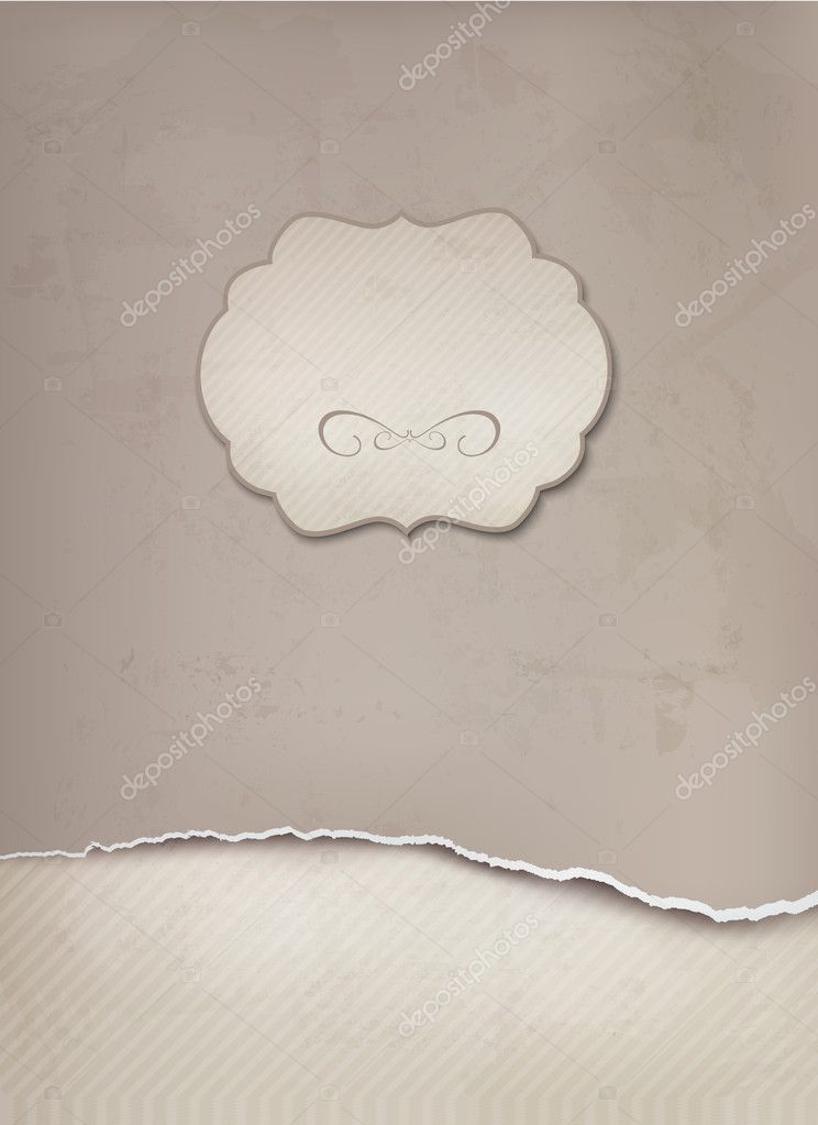 Vintage background with ripped old paper. Vector illustration. Stock ...