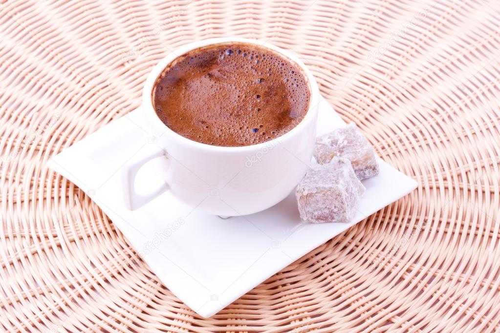 Turkish coffee and turkish delight Stock Photo by ©Bernashafo 22431033