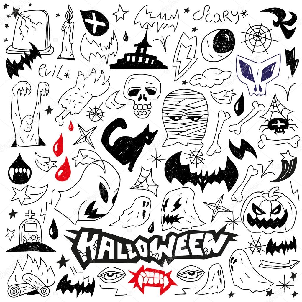 Halloween monsters - doodles Stock Vector Image by ©topform #23084842