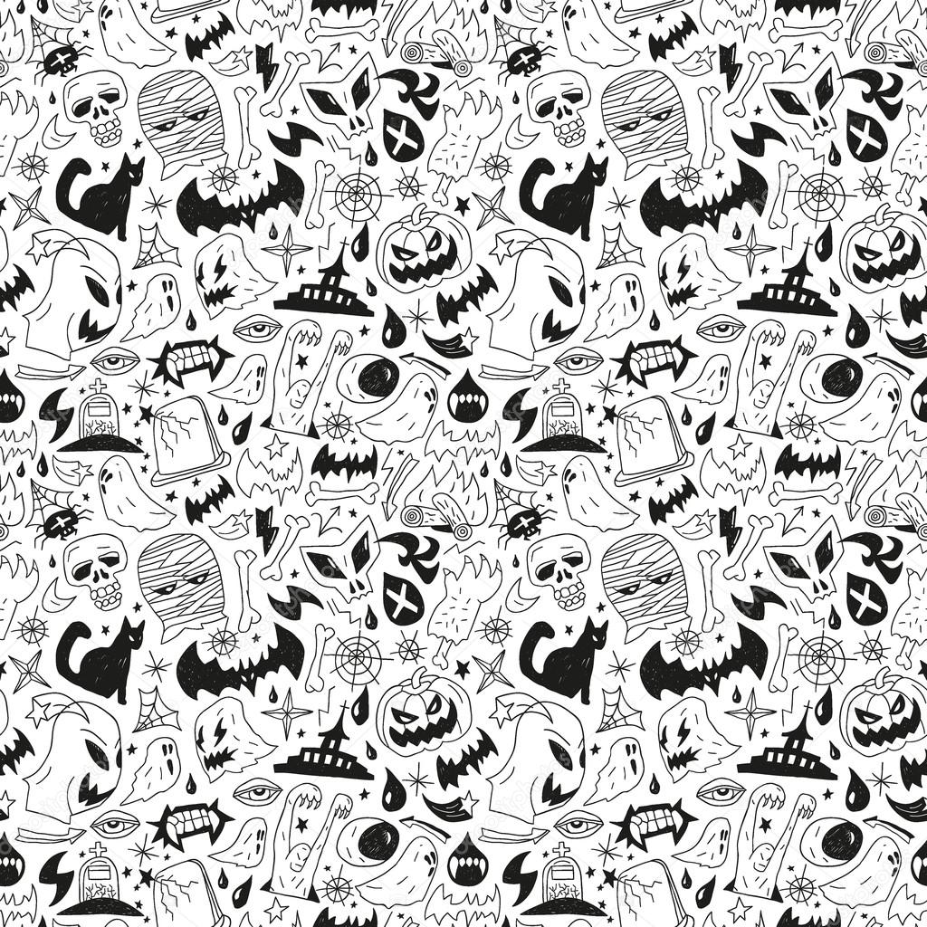 Halloween monsters - seamless background Stock Vector Image by ©topform ...