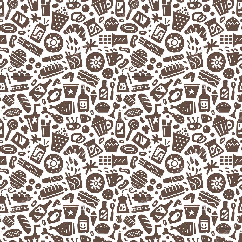 Fast food - seamless background Stock Vector Image by ©topform #27541619