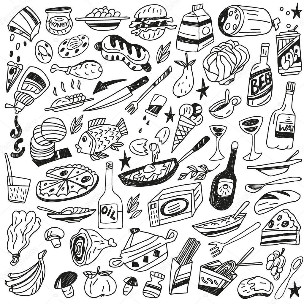 Food doodles — Stock Vector © topform #32539015 Food doodles — Stock Vector © topform #32539015