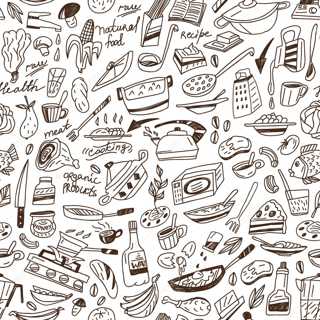 Cookery seamless background Stock Vector Image by ©topform #32547793