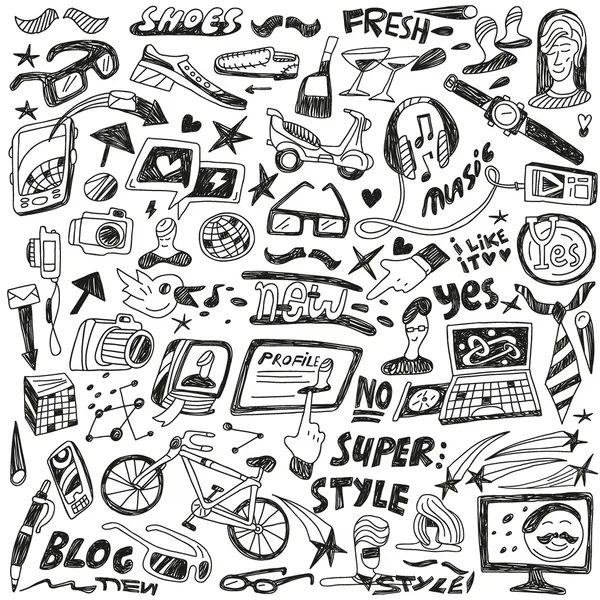 5,490 Hipster doodles Vector Images, Hipster doodles Illustrations ...