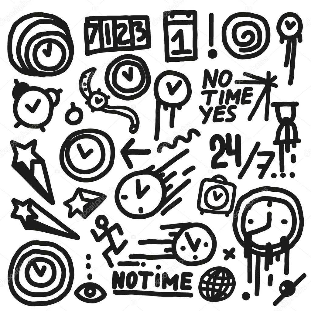 Time Doodles Stock Vector Image by ©topform #37597445
