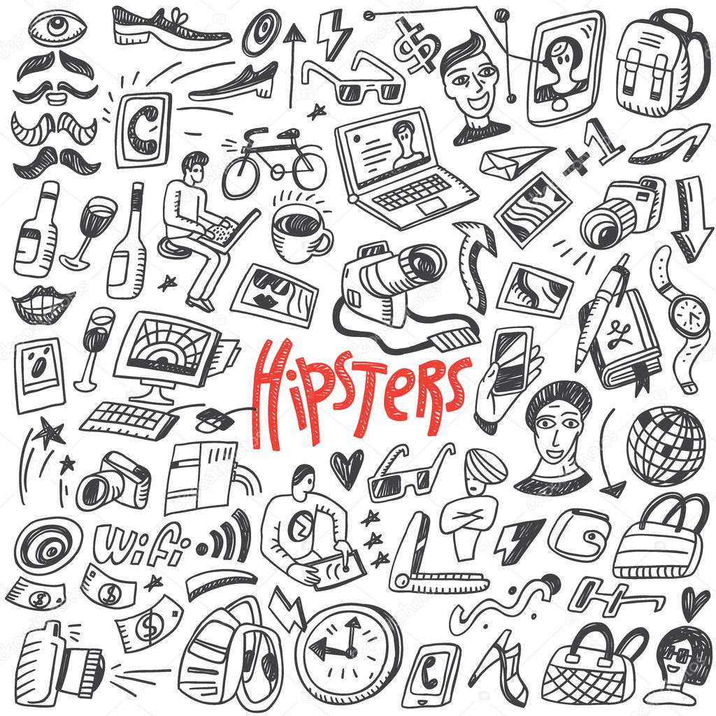 Hipsters doodles Stock Vector Image by ©topform #49014621