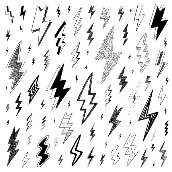 Lightning strike doodle Vector Art Stock Images | Depositphotos