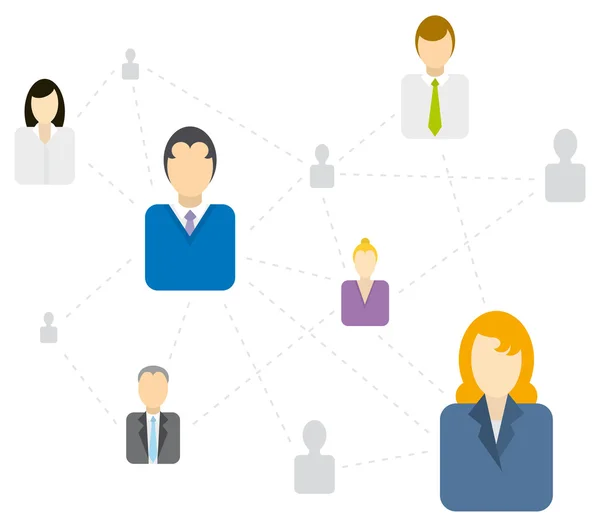 Complex Social network Business connecting Stock Vector Image by ...