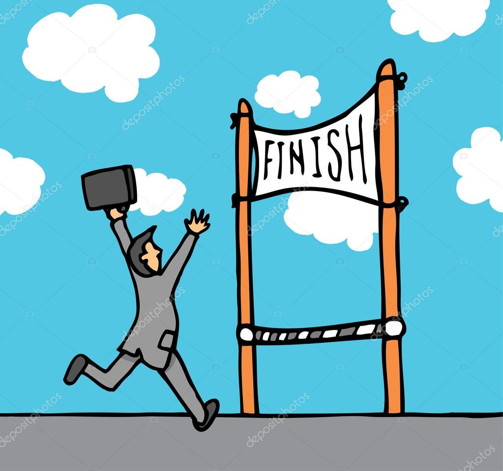 Meta llegando a empresario — Vector de stock © Curvabezier #23840617