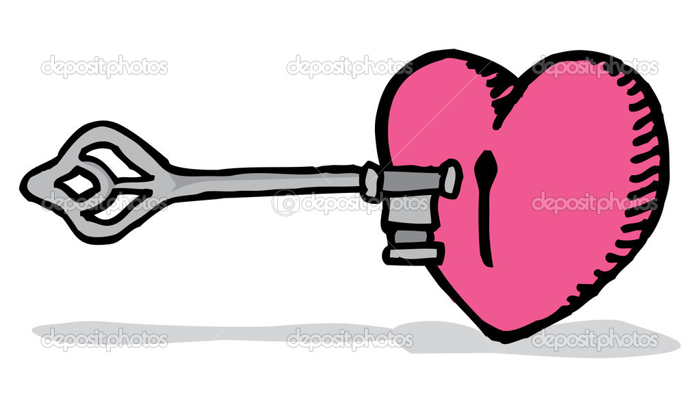 Key entering heart Stock Vector Image by ©Curvabezier #23843893