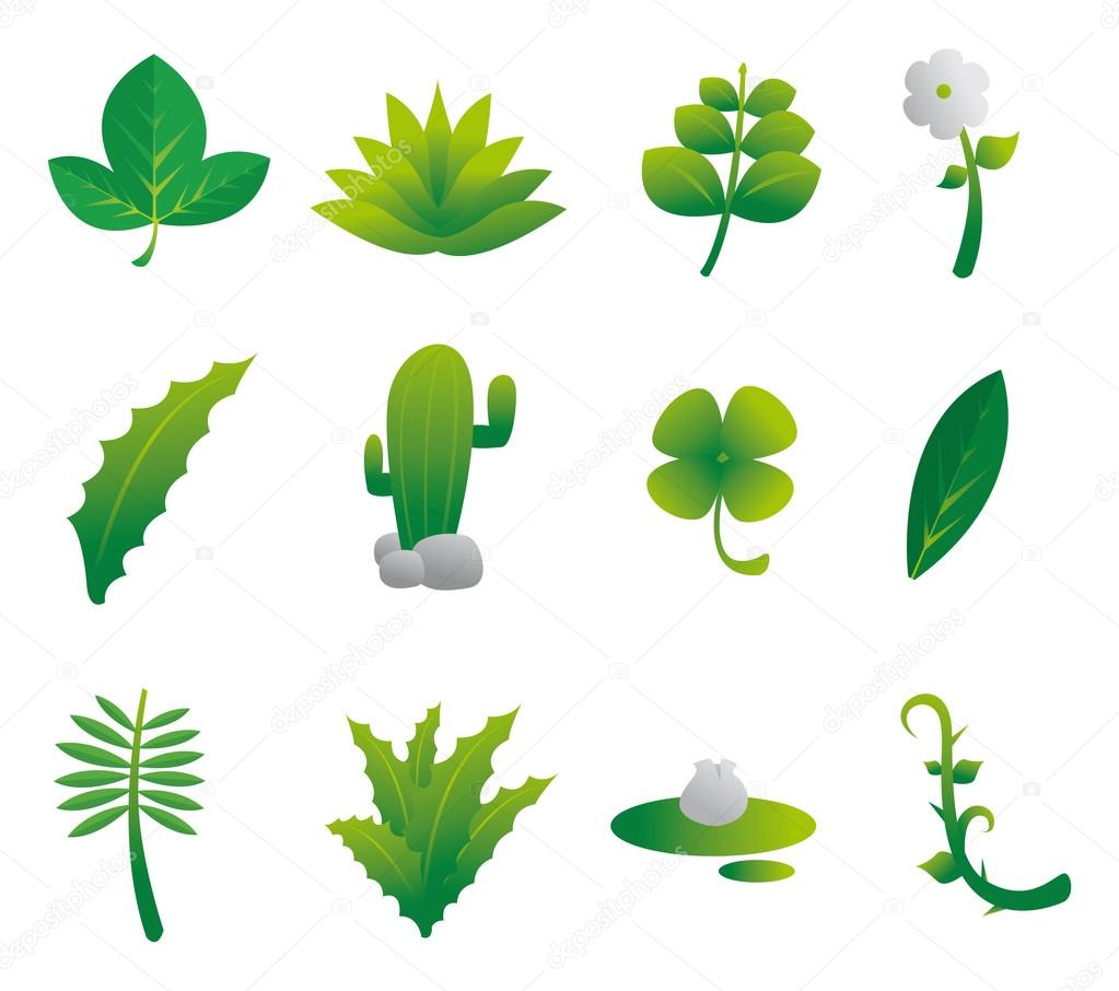 Plants Nature Set Stock Vector Image by ©Curvabezier #23885257