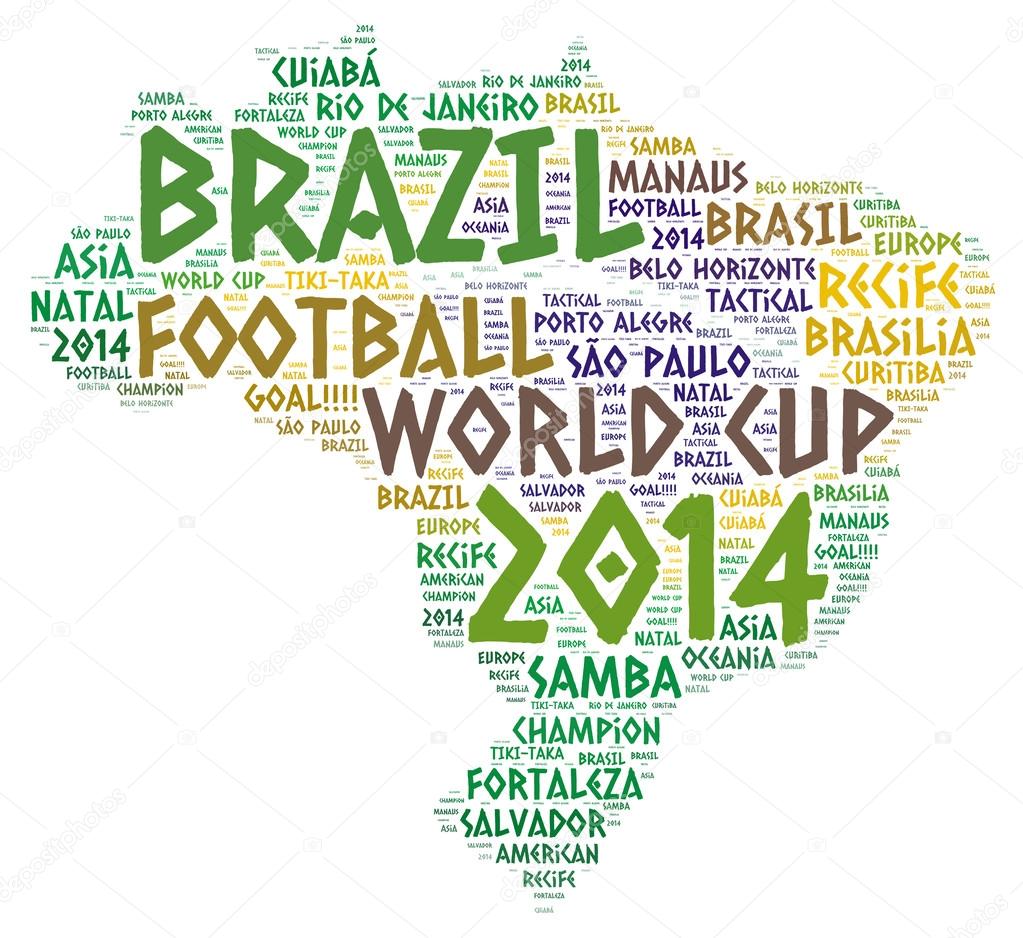 Word cloud of Map of Brazil — Stock Photo © andyjamil #38611231
