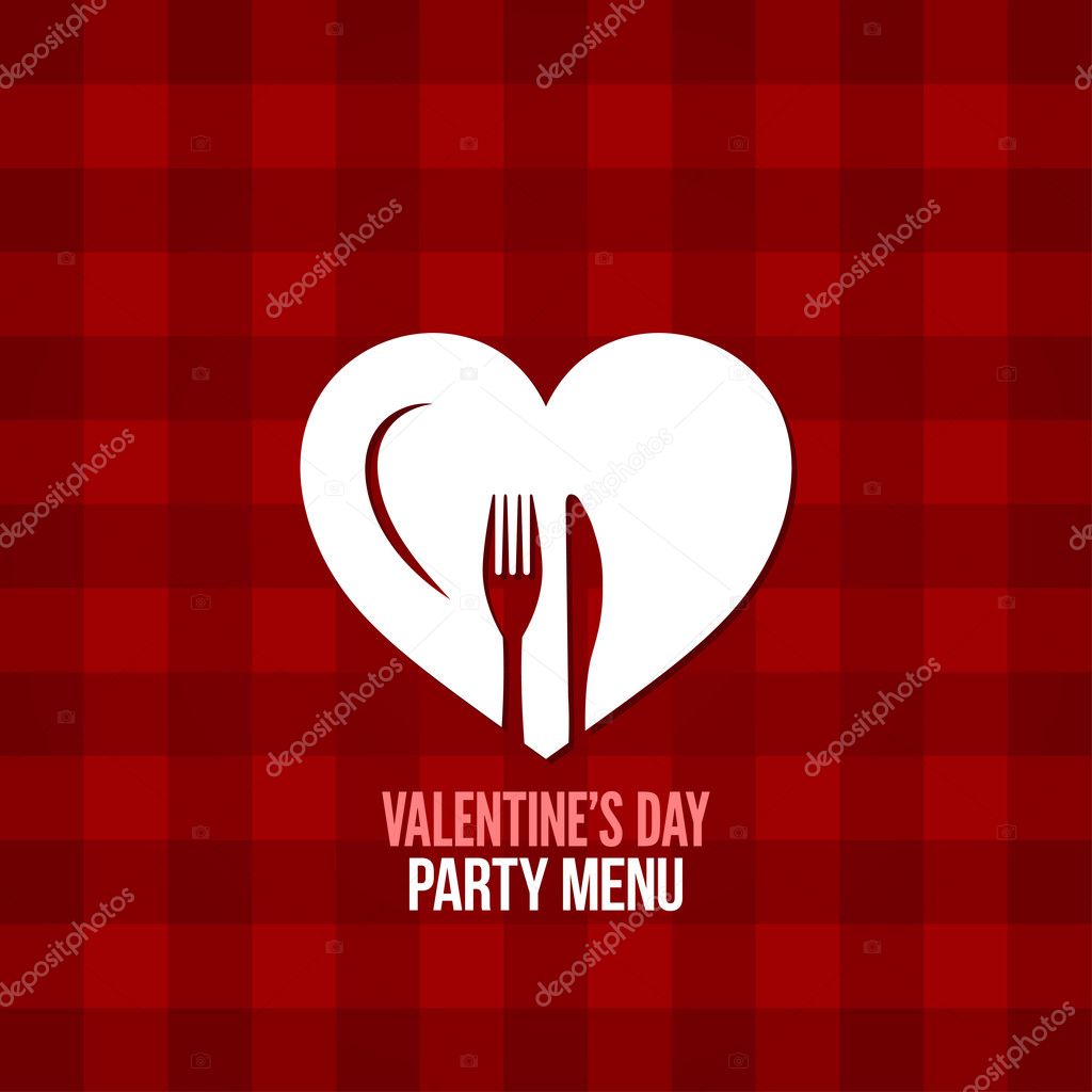 Valentines day menu food drink design background Stock Vector Image by ...