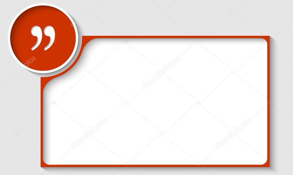Red text frame with quotation mark Stock Vector Image by ©garrifrotto ...
