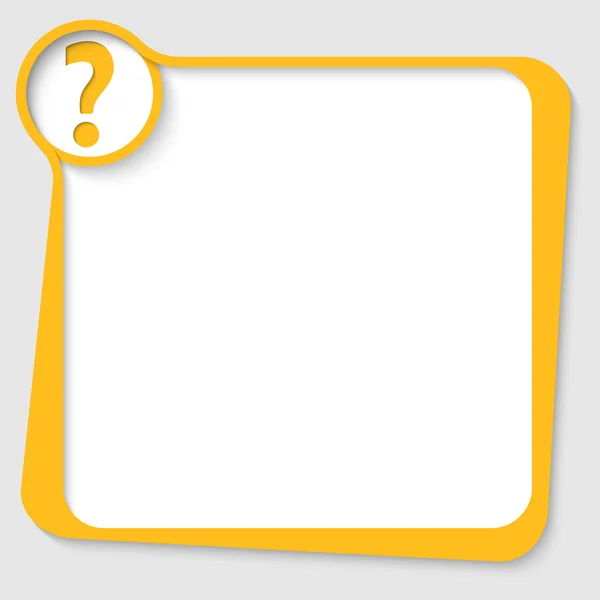 Blue text box for any text with question mark Stock Vector Image by ...