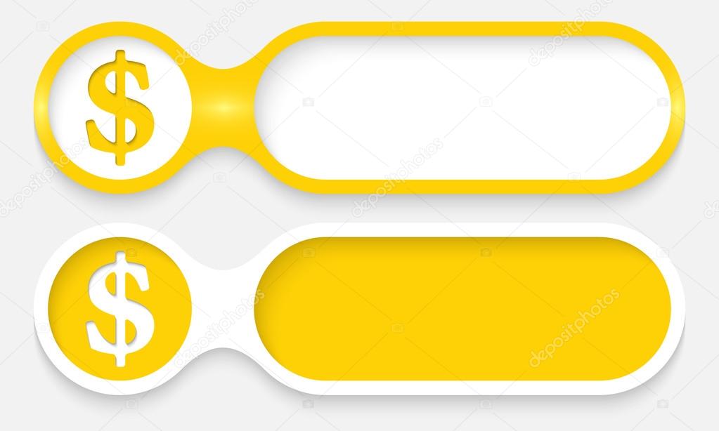 Two buttons for entering text with dollar symbol Stock Vector Image by ...
