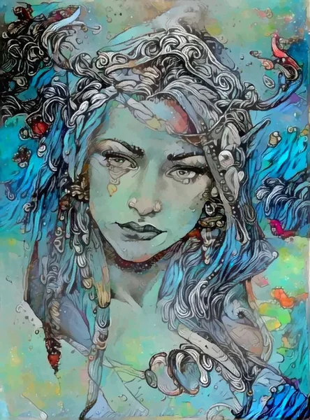 Fantasy woman painting Stock Photos, Royalty Free Fantasy woman ...