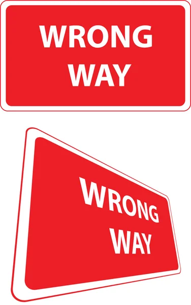 Wrong way sign Vector Art Stock Images | Depositphotos