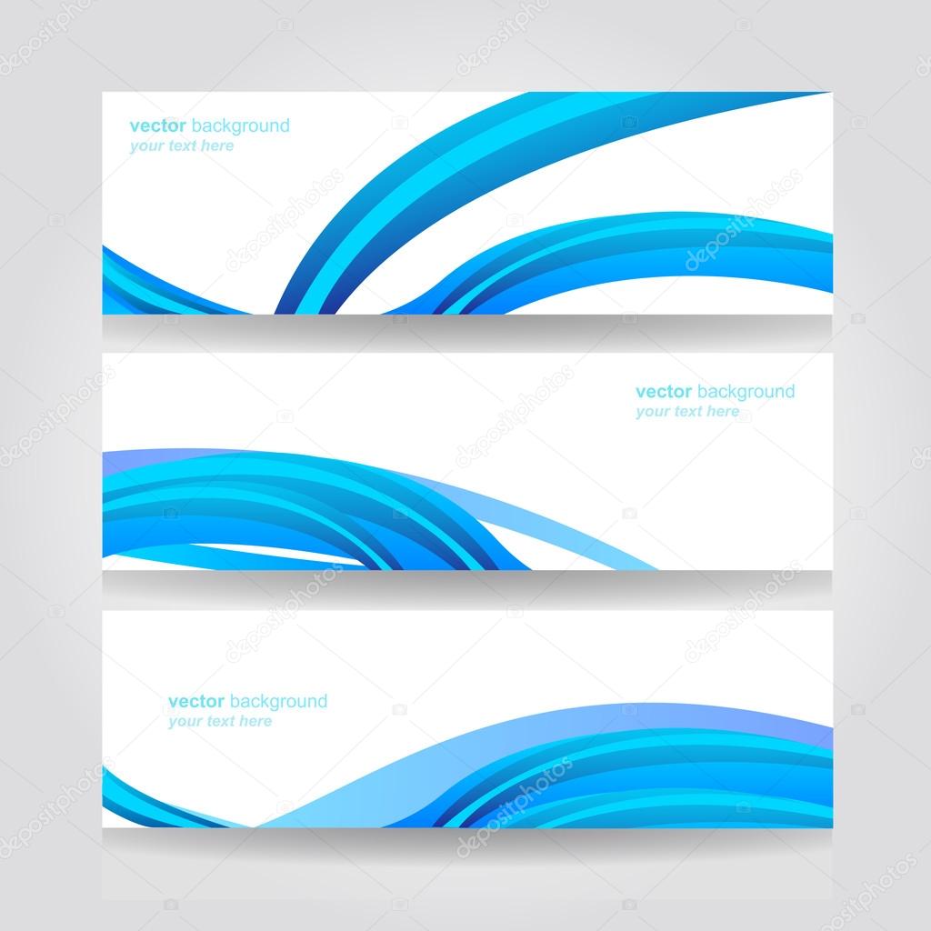 Abstract header blue wave vector design Stock Vector by ©mixov 22866162