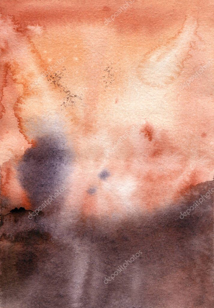 Fondo acuarela creado en estilo abstracto pintado a mano y colores ...