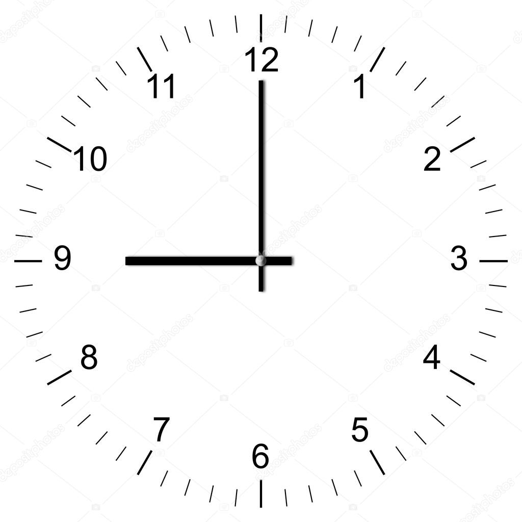 그림 9시 시계 — 스톡 사진 © kunertus #36893079