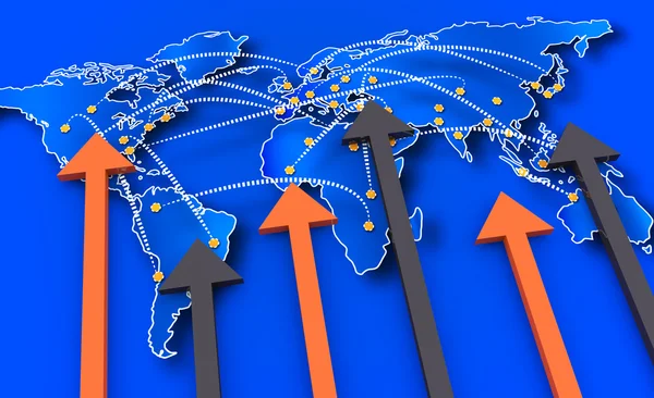 World map with arrows Stock Photo by ©Violka08 25756309