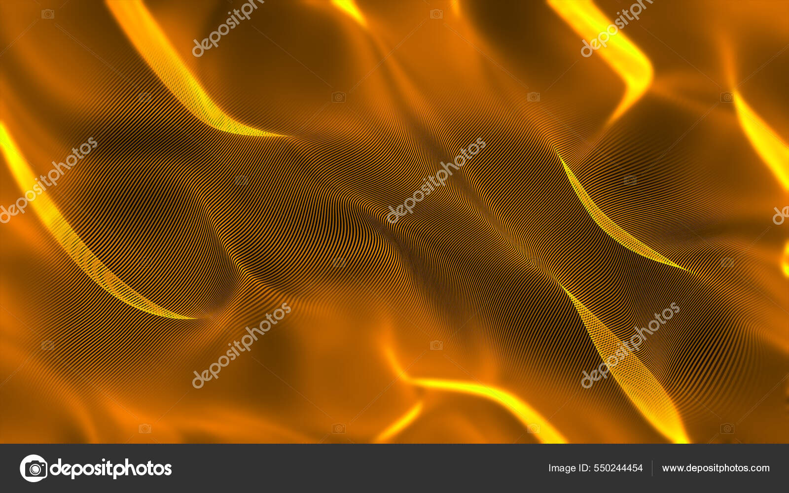 Abstract Luxury Golden Shine Grid Pattern Slow Flowing Waves Motion ...