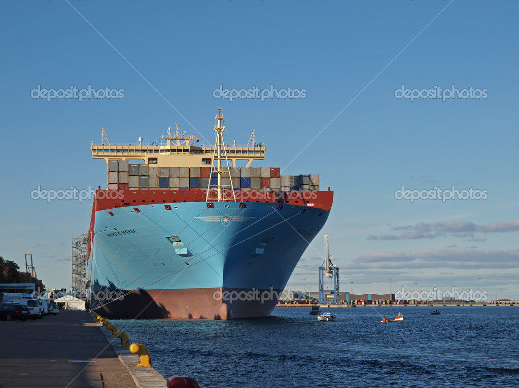 Majestic maersk largest container ship – Stock Editorial Photo ...