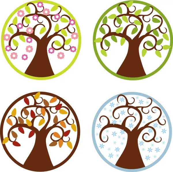 Four seasons icons Vector Art Stock Images | Depositphotos