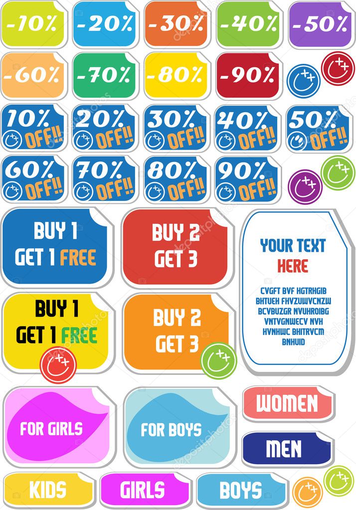 Set of modern shopping labels Stock Vector Image by ©pizla09 #24780557