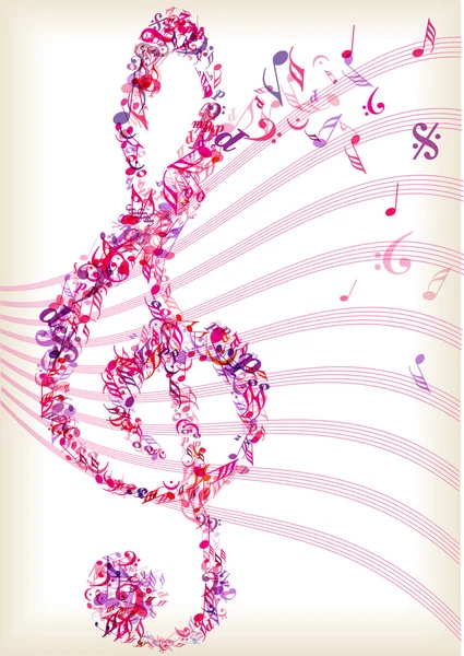 Bright clef made of music elements Stock Vector Image by ©pizla09 #61555647