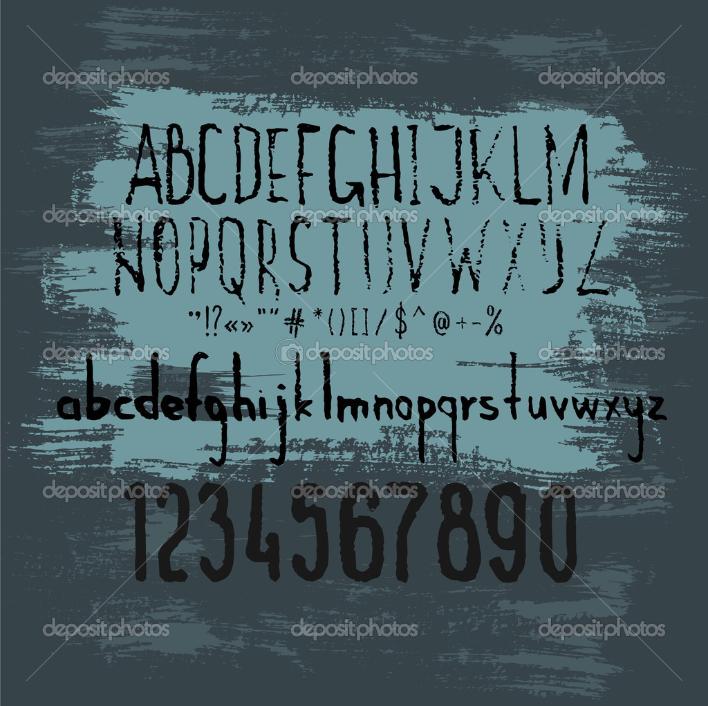 Alphabet, numbers Stock Vector by ©undrey 23933591