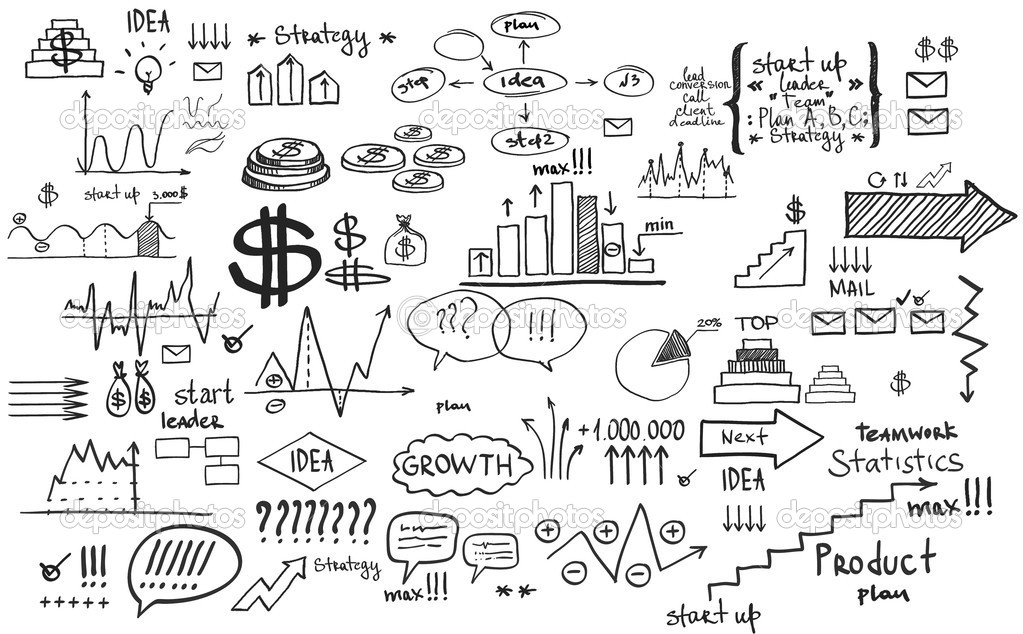 Doodle finance business elements hand-drawn Stock Photo by ©undrey 33828451