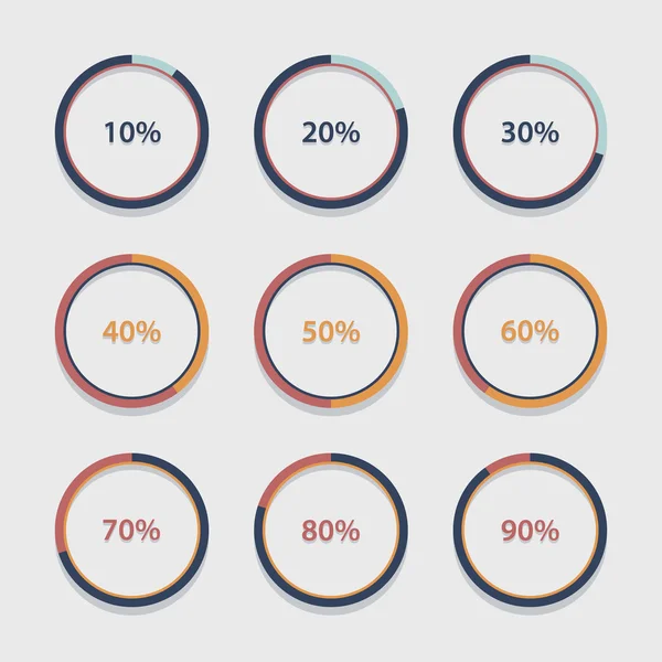 Circle chart, graph, infographic percentage templates collection ...