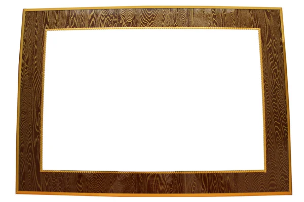 Elegant wooden frame with golden borders — Stock Photo © Maugli #12821376