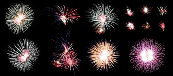Mix Fireworks or firecracker in the darkness Frame. - Stock Image ...