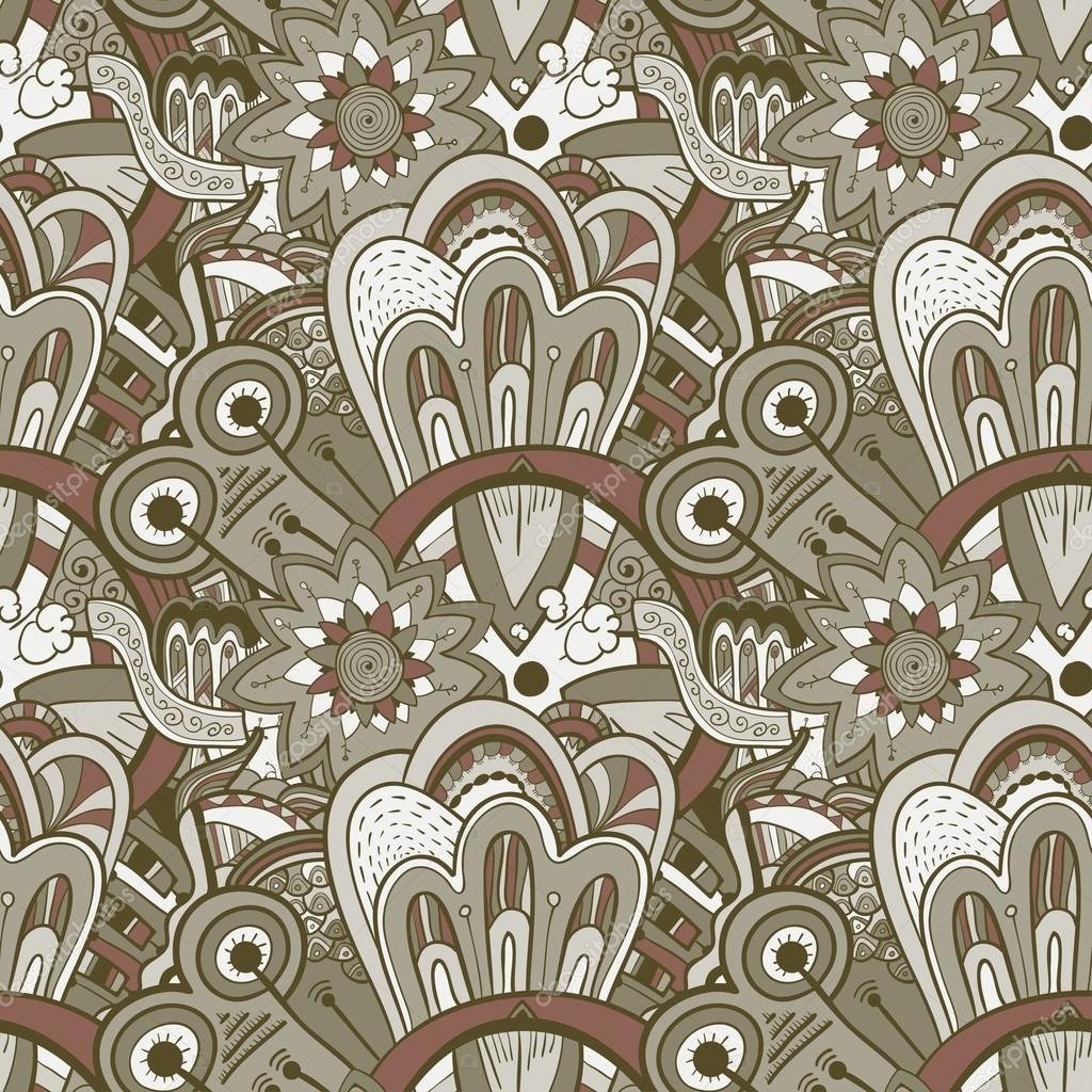 Seamless abstract hand-drawn pattern, steampunk background — Stock ... Seamless abstract hand-drawn pattern, steampunk background — Stock ...