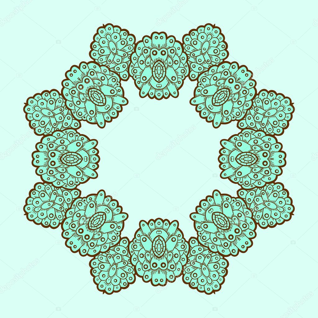 Ornamental lace pattern. Circle. Stock Vector Image by ©dedron #27928205