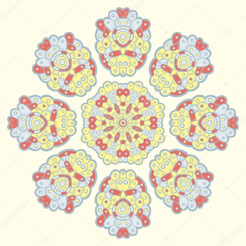 Ornamental lace pattern. Circle. Stock Illustration by ©dedron #27928361