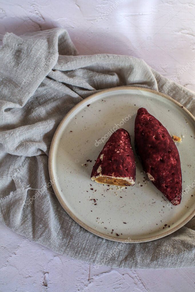 Pan Coreano de Mochi Sweet Potato hecho de pan de mochi con Purple ...