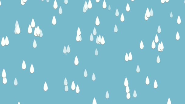 Water Drop Rain Animation Blue Screen Background Video Animation Stock ...