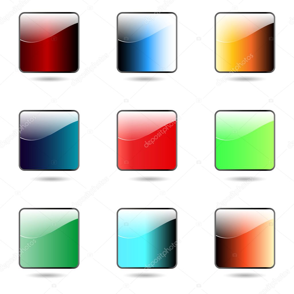 Colored app buttons set. Stock Vector by ©liluly332201 37117777