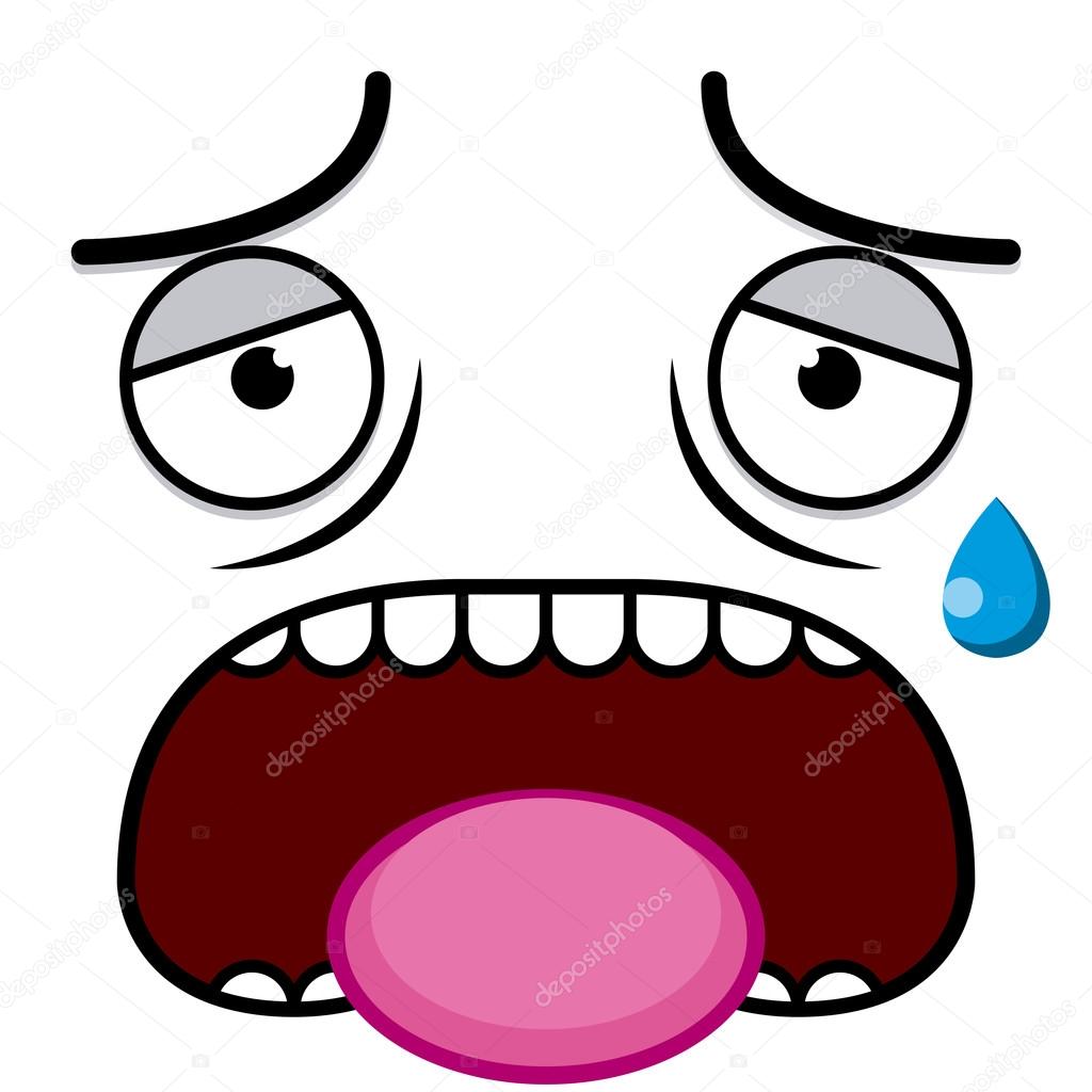 Tired Cartoon Face