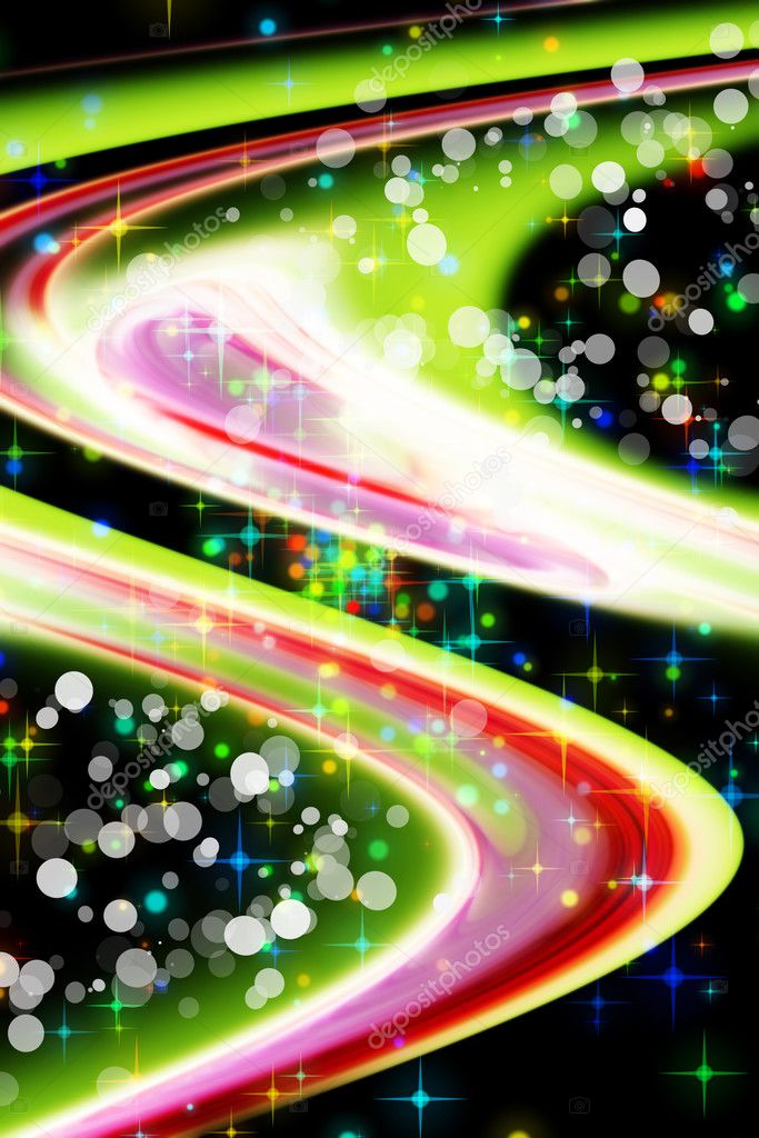 Fantastic Christmas wave design with glowing stars — Stock Photo ...