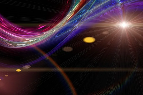 Futuristic technology wave background design with lights Stock Photo by ...