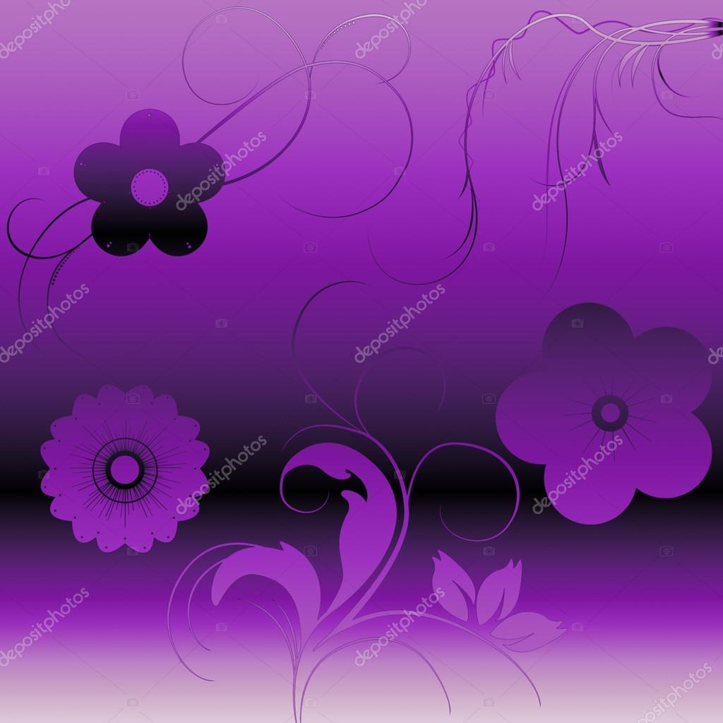 Beautiful illustrated flower background design with gradient Stock ...