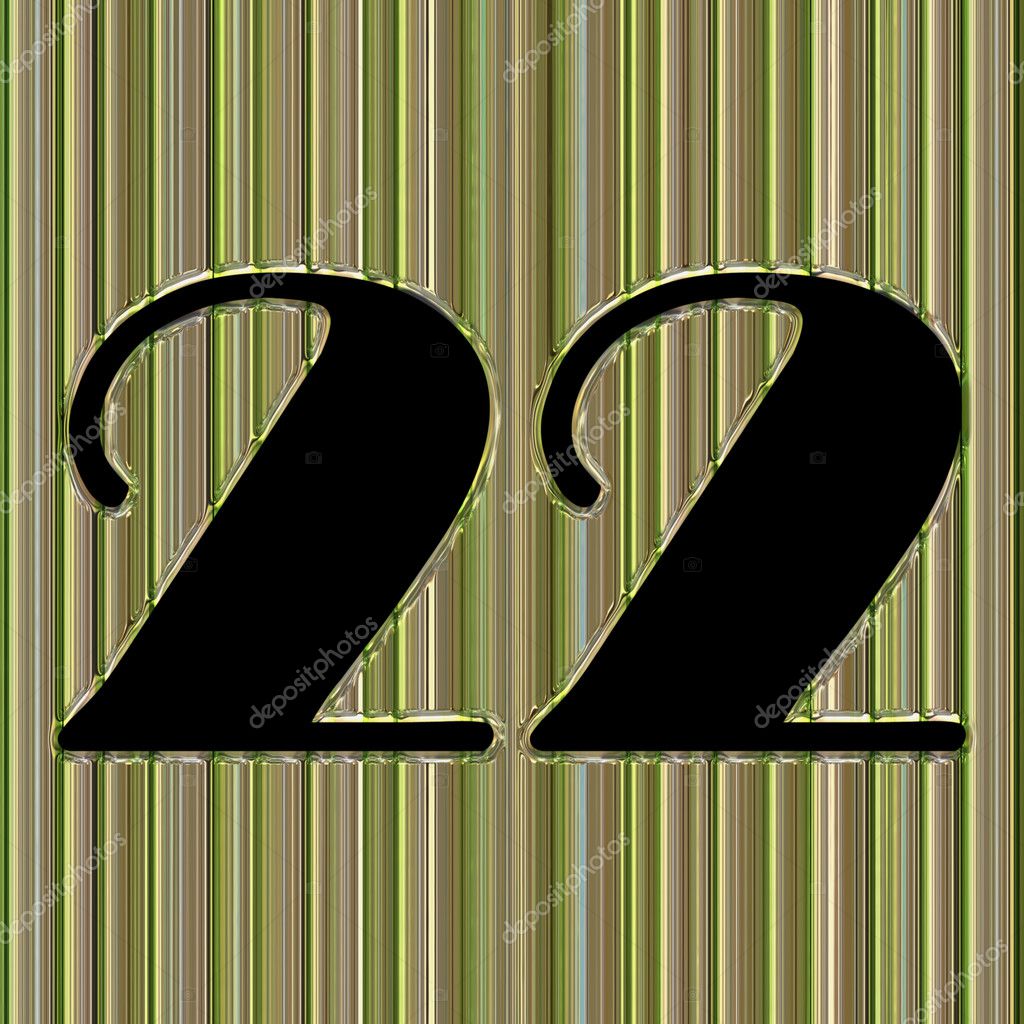 Abstract glass background with number 22 and space for your text ...