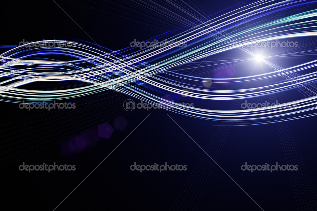 Futuristic technology wave background design with lights Stock Photo by ...